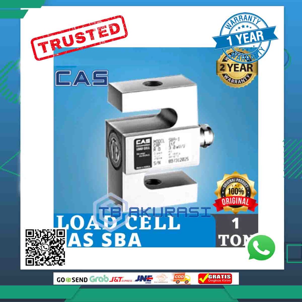 Jual LOAD CELL TIMBANGAN DIGITAL CAS SBA 1 TON/ LOAD CELL SBA 1 TLN New ...