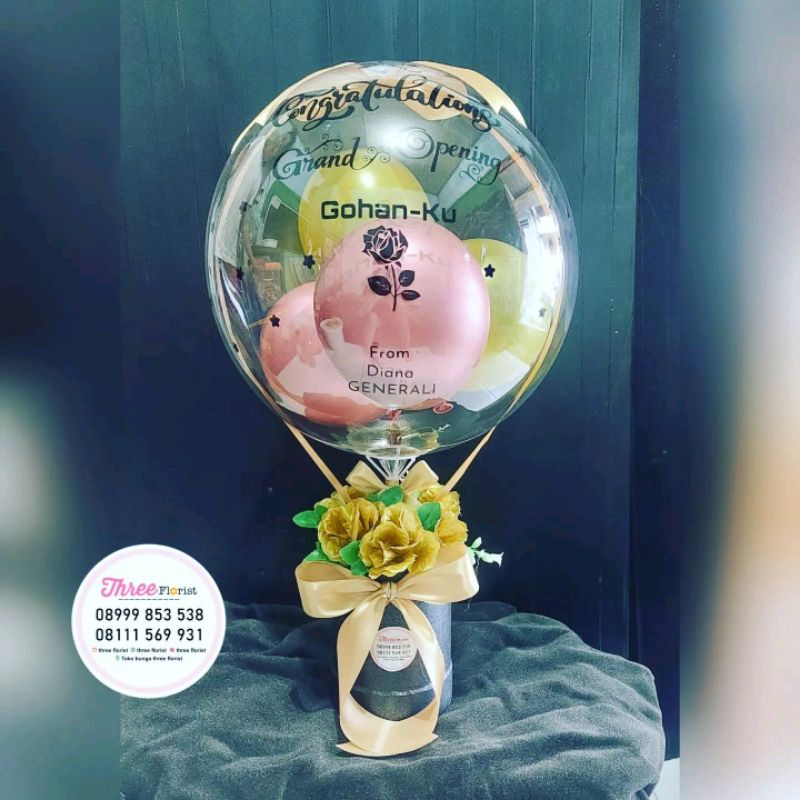 Jual box bunga balon / hadiah ucapan pembukaan usaha baru / hadiah ...