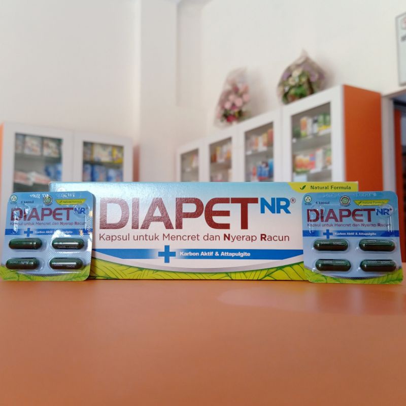 Jual DIAPET NR Obat Diare dengan Kandungan Karbon Aktif dan Attapulgit | Shopee Indonesia