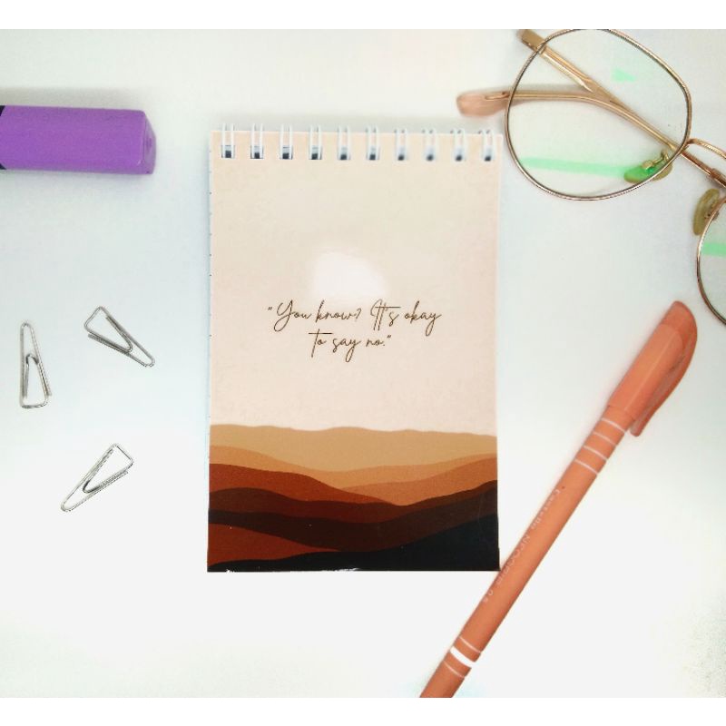 Jual Notebook Spiral Mini lucu aesthetic garis dan polos | Shopee Indonesia