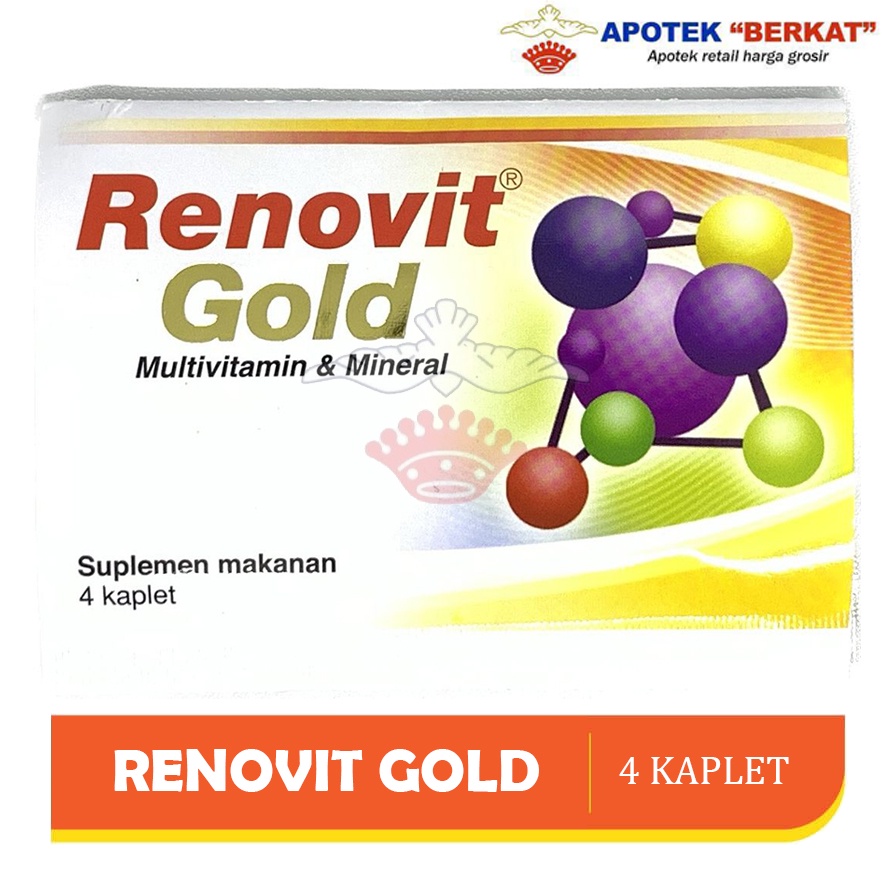 Jual Renovit Gold Multivitamin & Mineral 4 Tablet | Shopee Indonesia