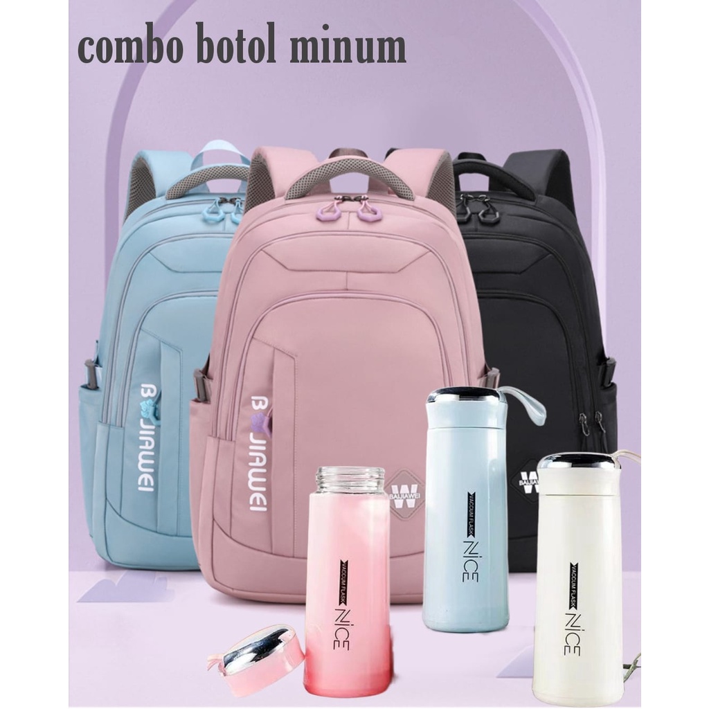 Jual TAS RANSEL SEKOLAH KOREAN STYLE POLOS TERBARU 2023 TAS SEKOLAH SD SMP SMA ANAK CEWEK KEREN ...
