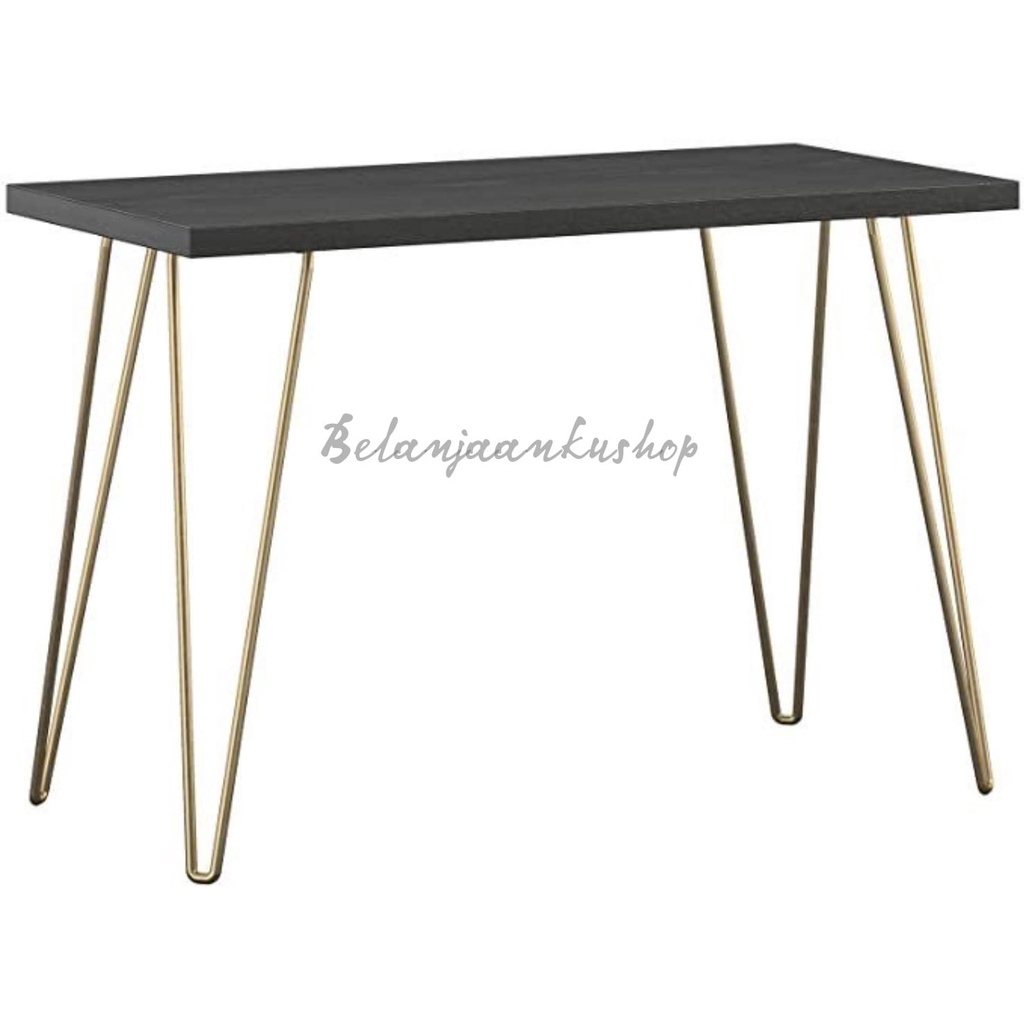 Jual Meja Tamu Hitam Kaki GOLD Meja Belajar Meja Laptop / Meja Kamar ...
