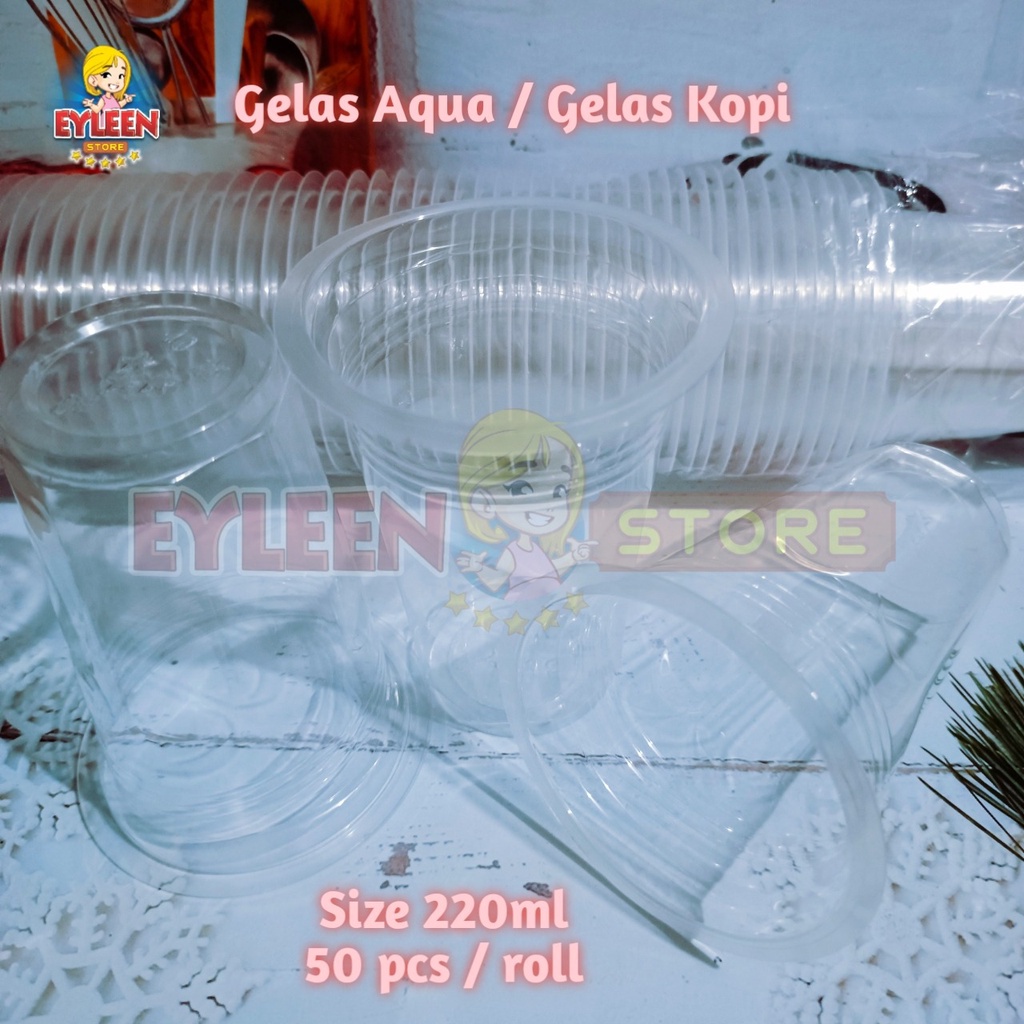 Jual Gelas Aqua 220 ml | Gelas Kopi 50 pcs | Shopee Indonesia