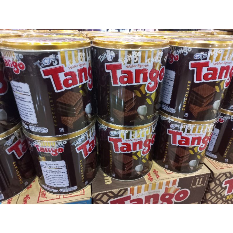 Jual WAFER TANGO KALENG 290 GRAM WAFER TANGO KEMASAN BARU RASA COKLAT ...