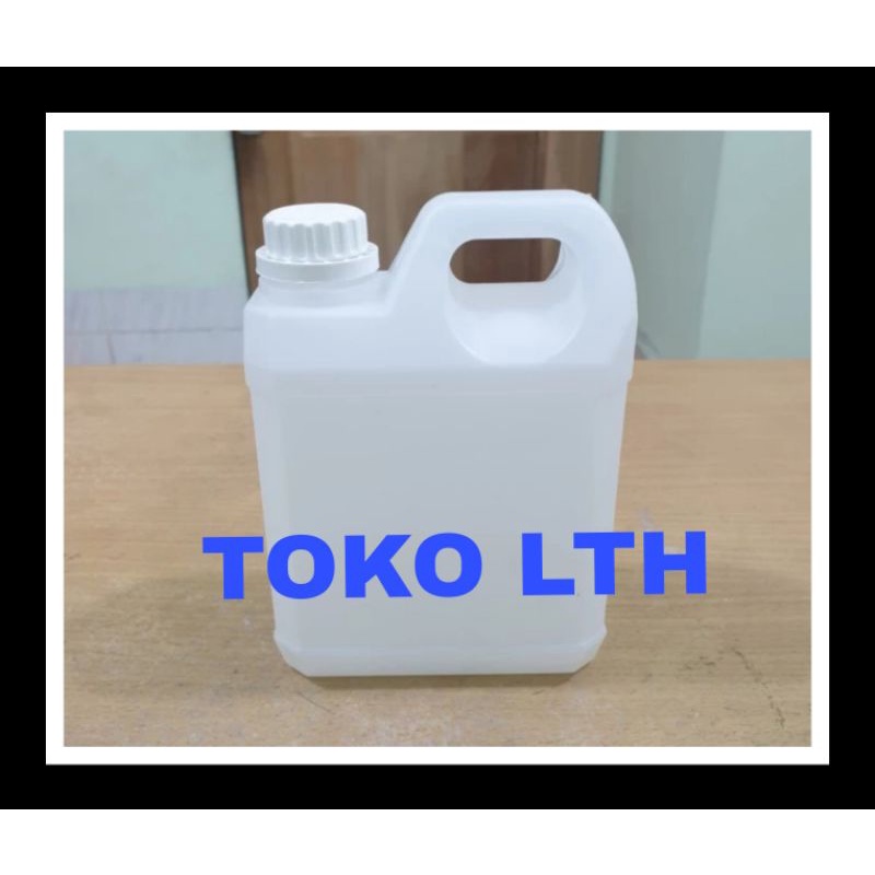 Jual JERIGEN 1 LITER KOTAK NATURAL TUTUP SEGEL HDPE BOTOL PLASTIK KIMIA ...