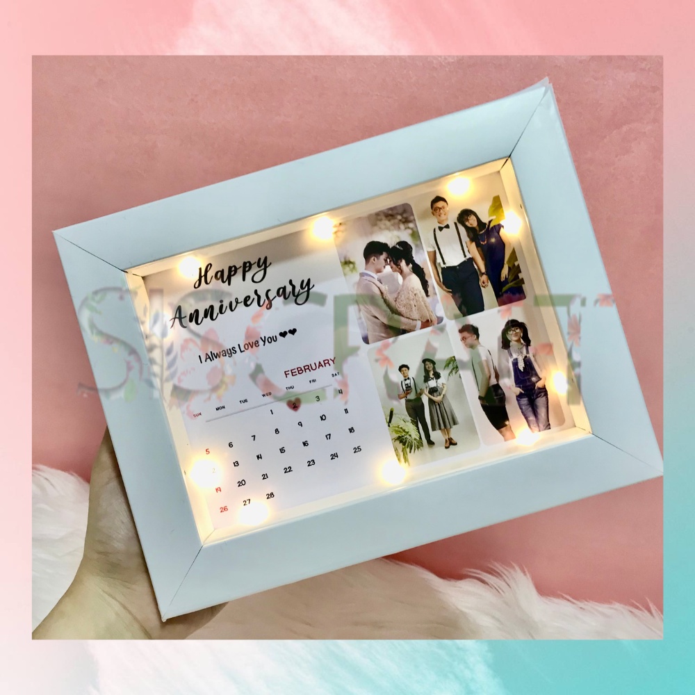Jual Kalender Foto Frame dengan Bunga | Kado Ulang tahun | Kado ...