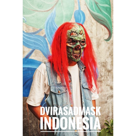 Jual Topeng Latex Hippy Zombie Biker | Shopee Indonesia