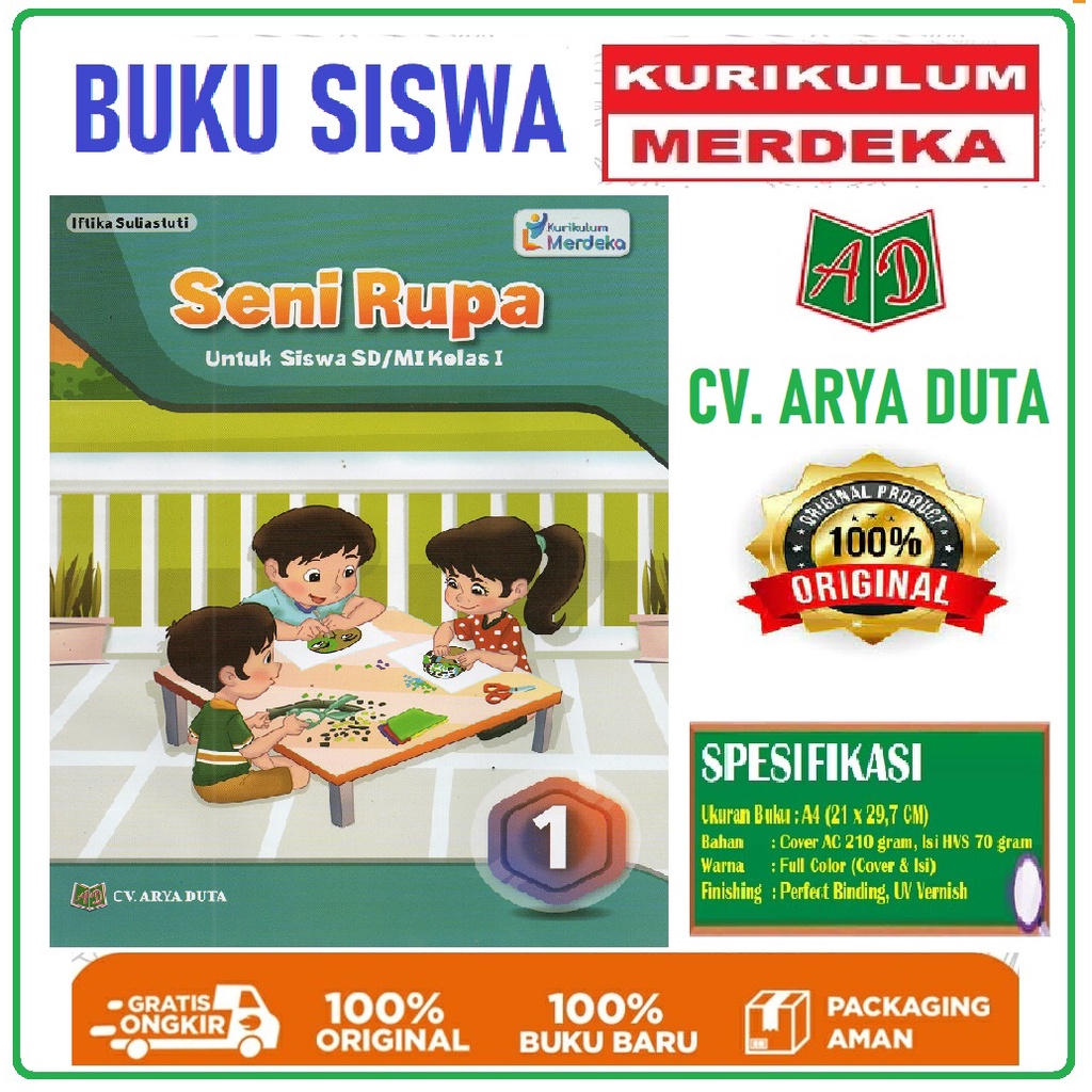 Jual BUKU SISWA SENI RUPA SD / MI KELAS 1 KURIKULUM MERDEKA SD KELAS I | Shopee Indonesia