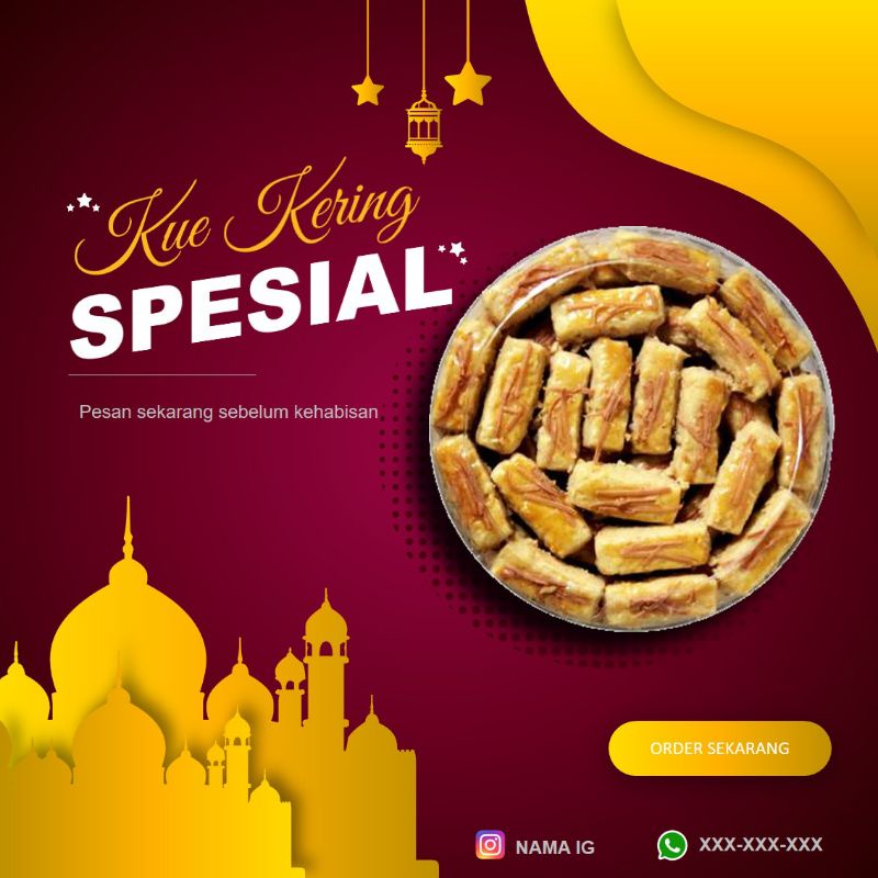 Jual TEMPLATE DESAIN CUSTOM IKLAN KUE KERING LEBARAN | Shopee Indonesia
