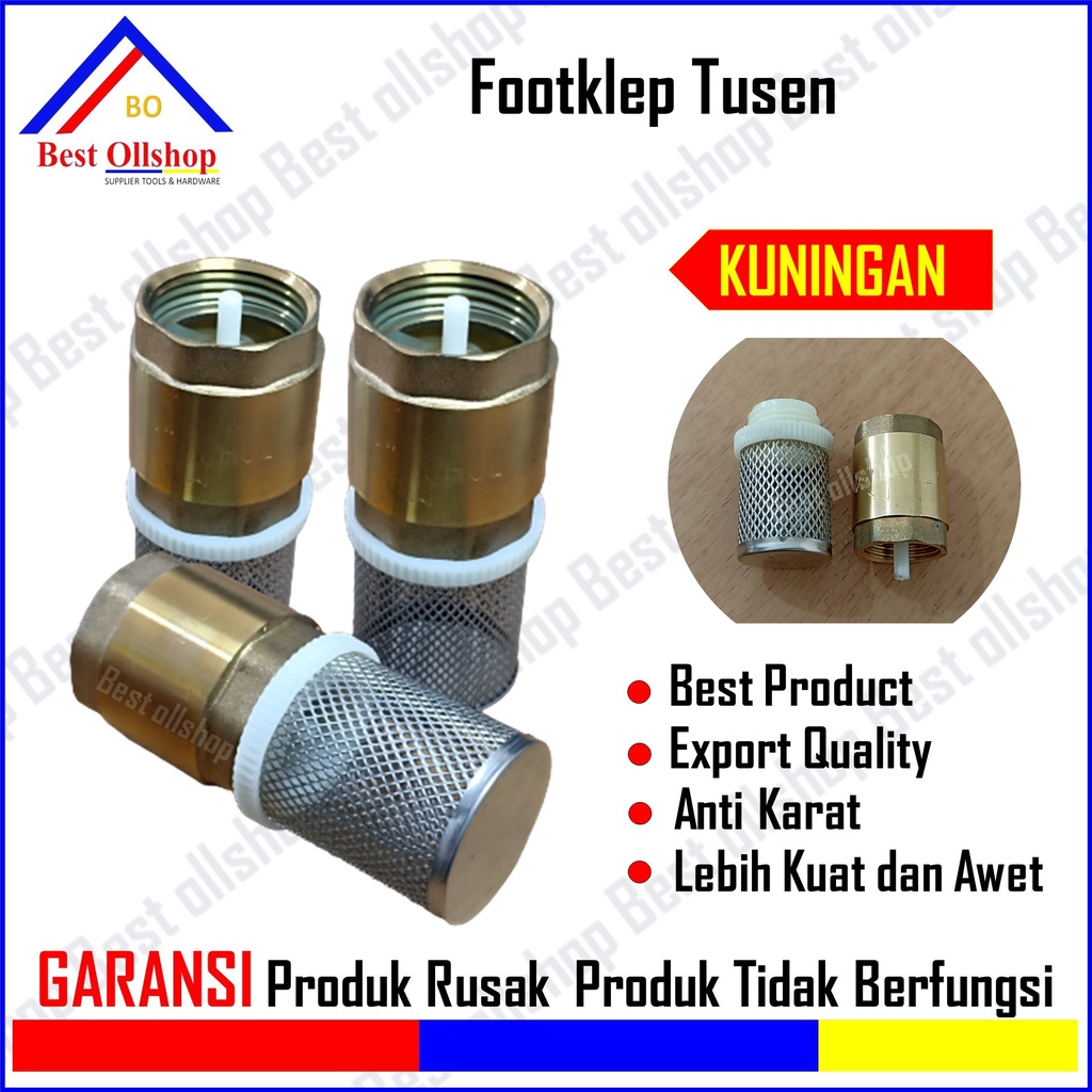 Jual Foot Klep Kuningan 1/2" 3/4" 1" Inch Foot Valve Tusen Klep ...