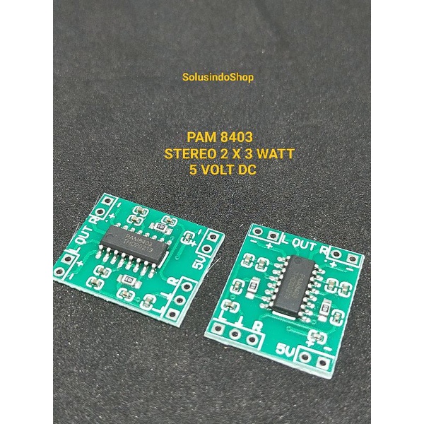 Jual PAM8403 kit mini ampli digital / ampli mini pam 8403 kit 2 x 3 ...