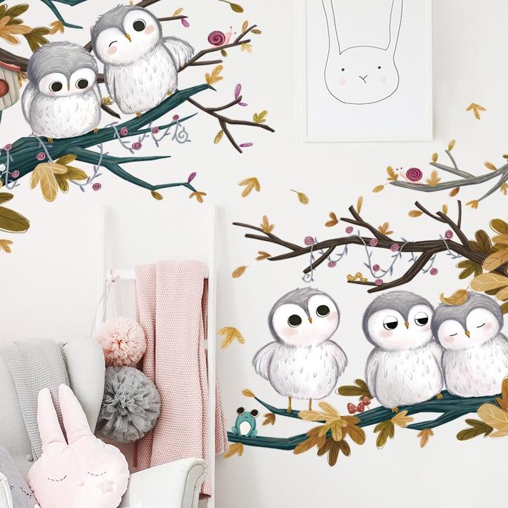 Jual Depan1 stiker cafe burung owl/burung hantu kecil yang sedang ...