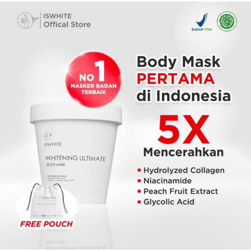 Jual ISWHITE Masker Badan (Body Mask Whitening Ultimate) | Shopee Indonesia