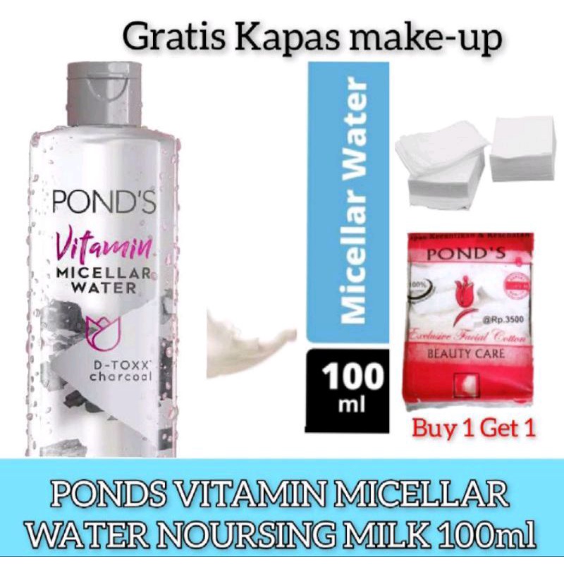 Jual PONDS VITAMIN MICELLAR WATER NOURSING MILK & KAPAS MAKE-UP PONDS ...
