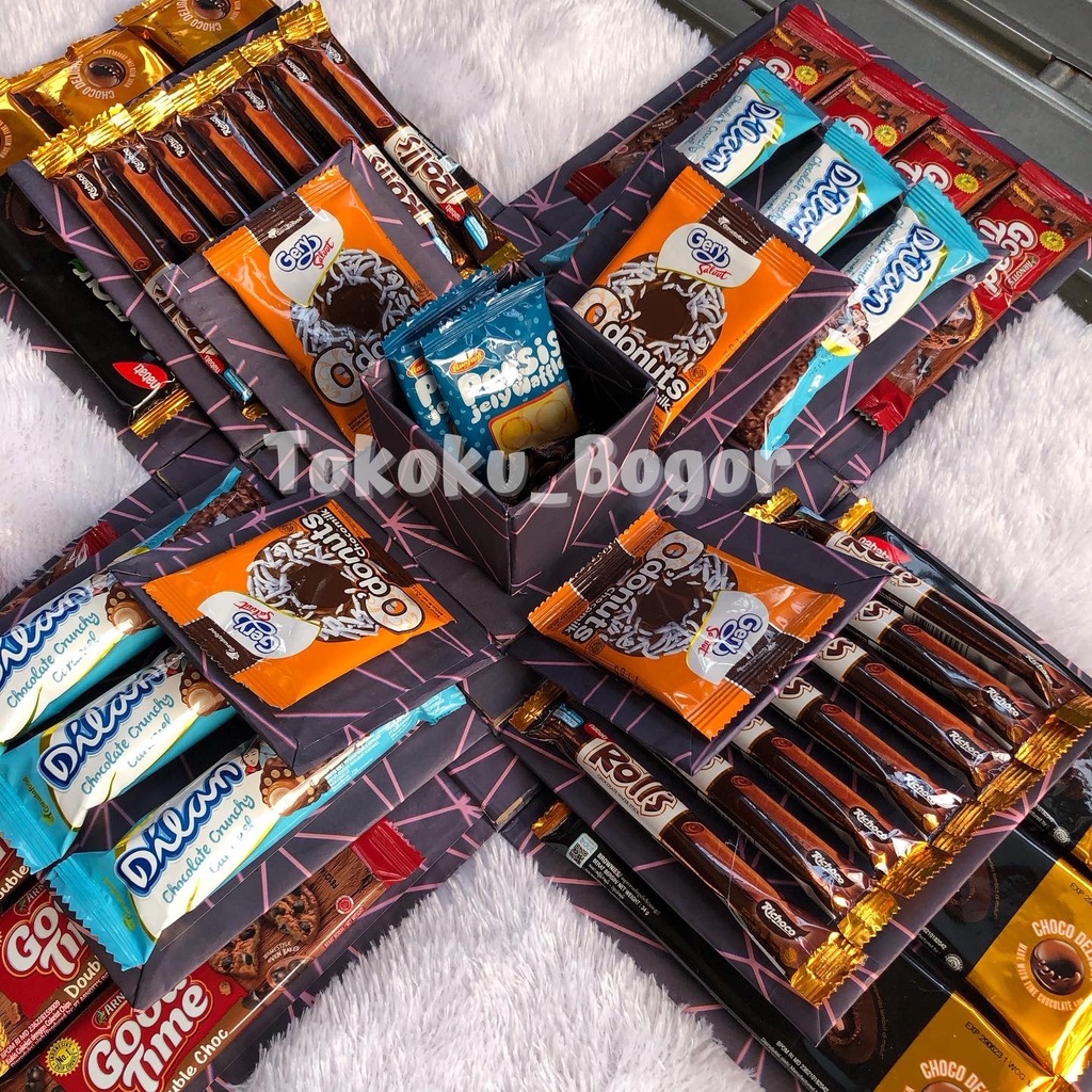 Jual BOX EXPLOSION / BOX SNACK KADO / KOTAK SUPRISE SNACK / SNACK BOX ...