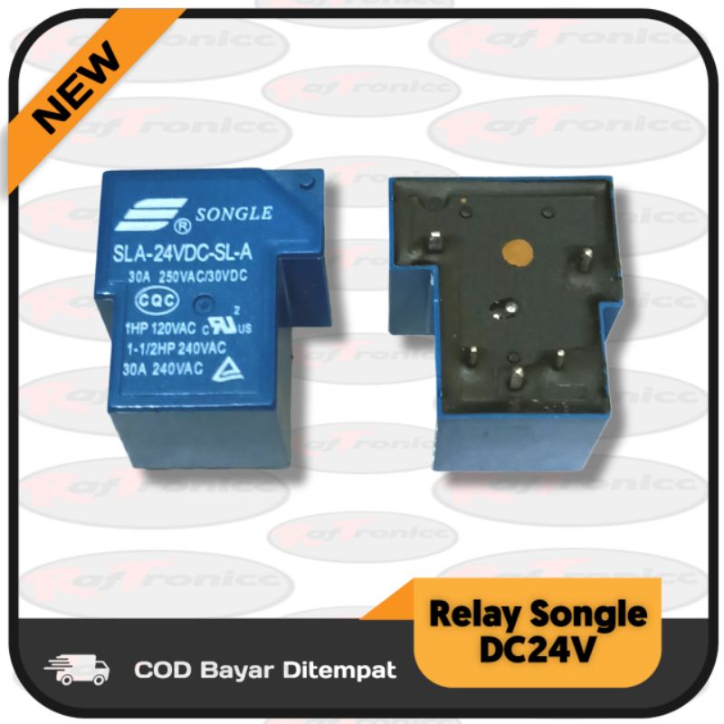 Jual Relay Songle DC24V Blue 5Pin 30A 250VAC/30VDC | Shopee Indonesia