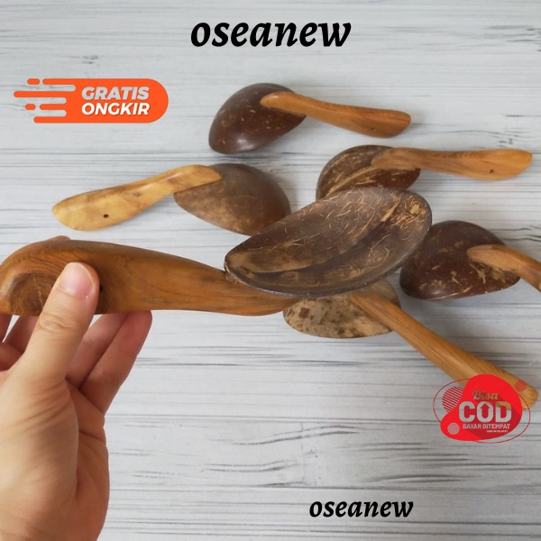 Jual ⚡COD⚡ CENTONG NASI / ENTONG BATOK KELAPA IRUS KAYU BATOK KELAPA ...