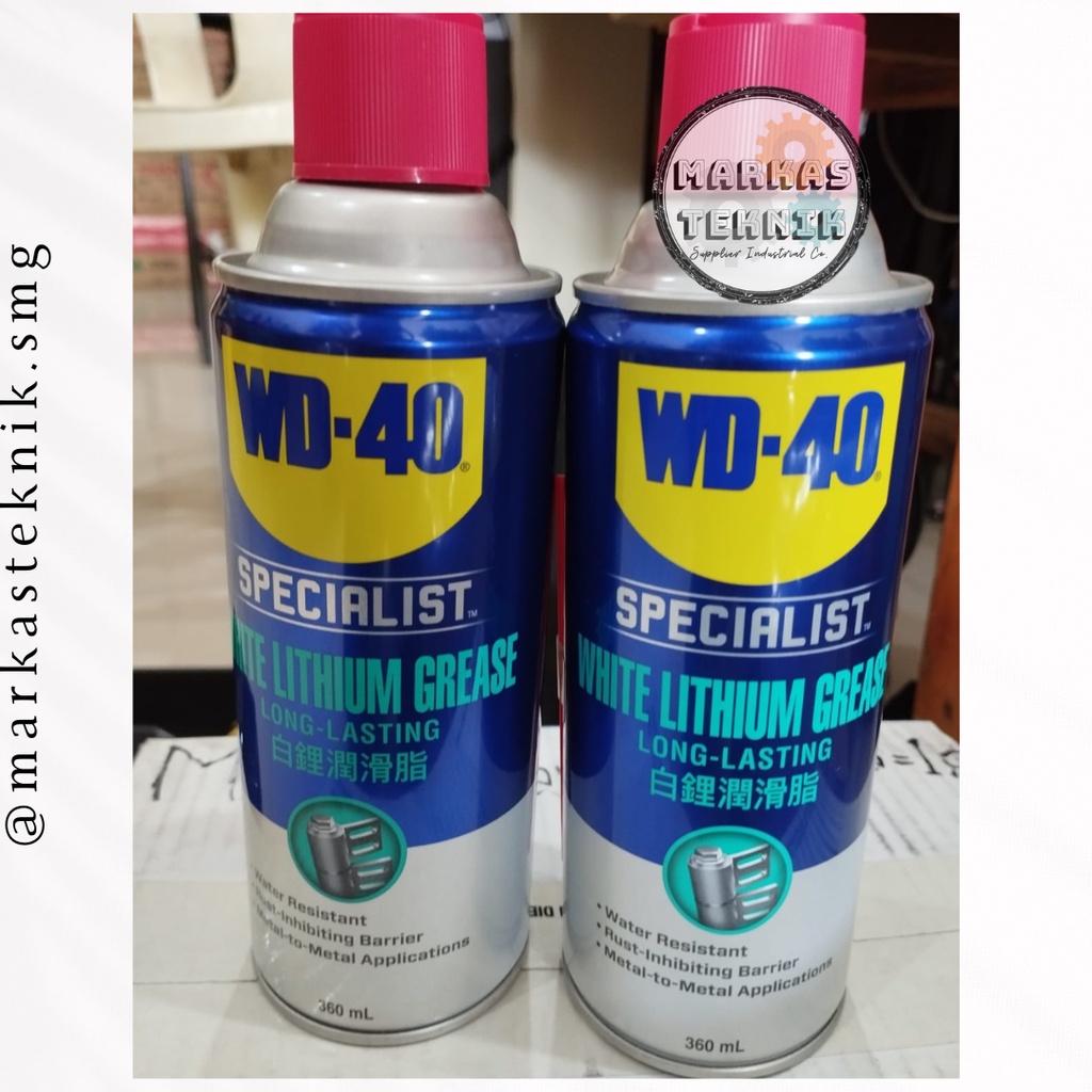 Jual WD-40 Specialist White Lithium Grease 360ML / WD 40 Pelumas Anti ...