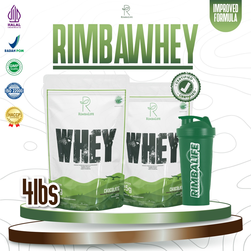 Jual Rimbalife Rimbawhey Rimba Whey Susu Whey Protein Halal BPOM 4 LBS ...