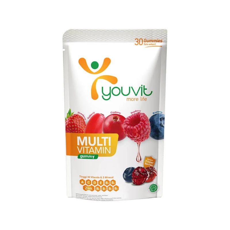 Jual Youvit Multivitamin Dewasa 1 Pouch isi 30 Gummy | Shopee Indonesia