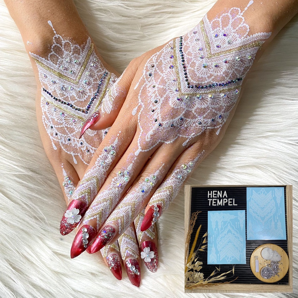 Jual Henna instan / Henna tempel / tato white Henna tato hena temporer ...