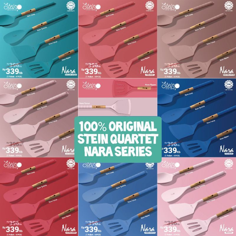 Jual Steincookware Stein Spatula Sutil Silikon Nara Set Quartet 4in1 ...