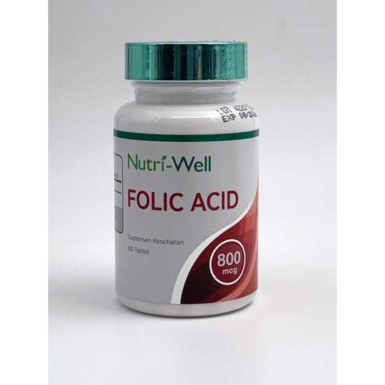 Jual Nutriwell Folic Acid 800 mcg 60 Tablets vitamin asam folat promil ...