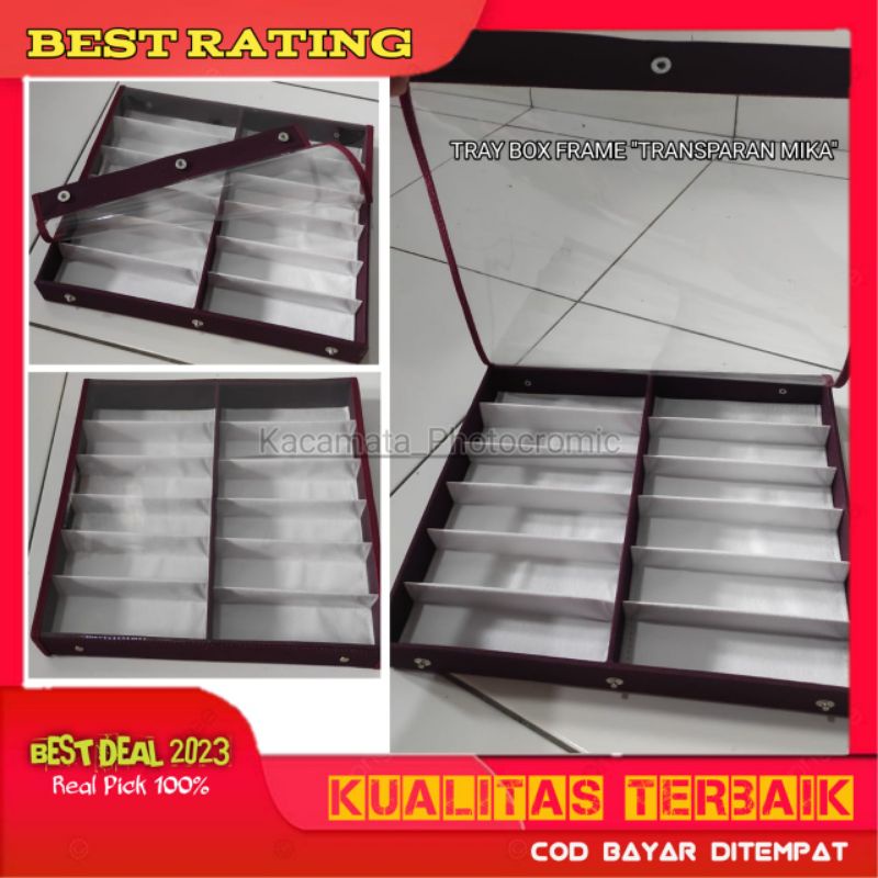 Jual TRAY BOX FRAME KACAMATA TRANSPARAN MIKA ANTI DEBU BAHAN LEBIH ...
