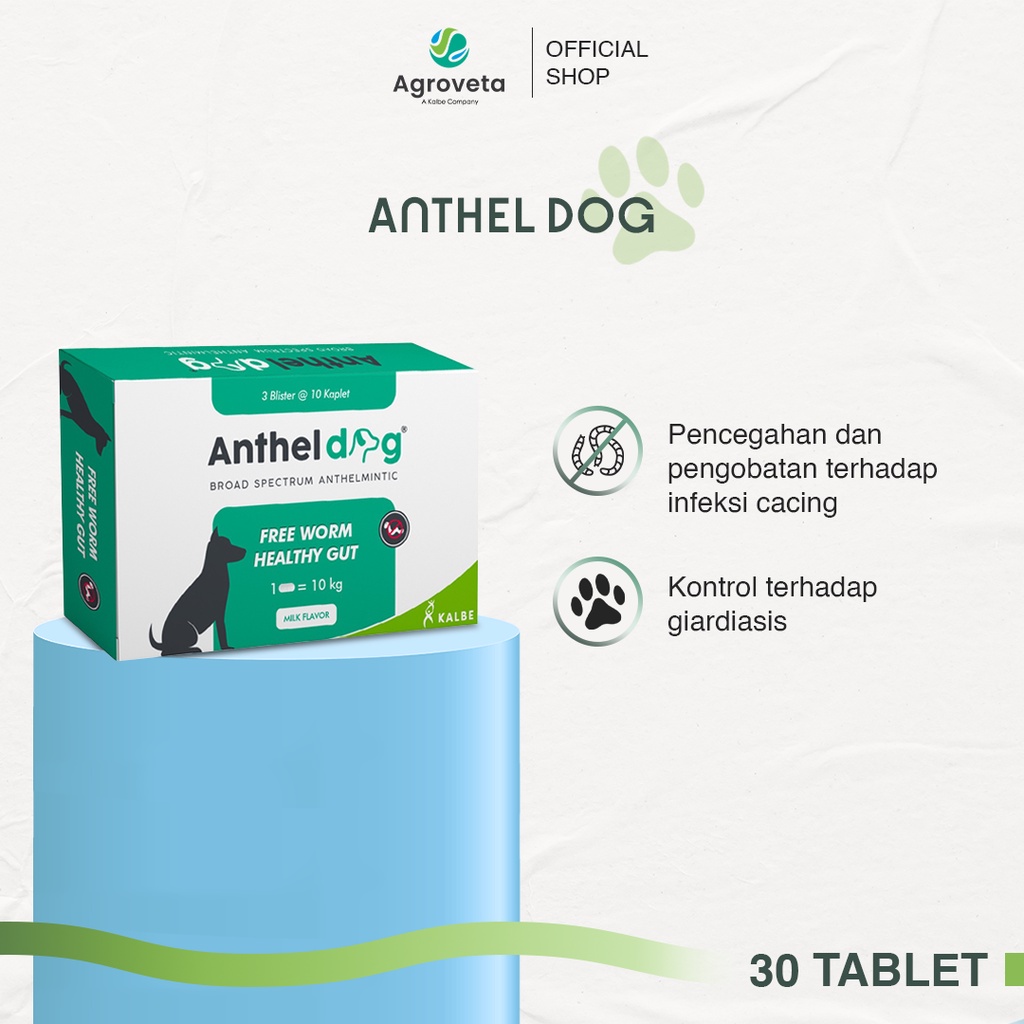 Jual Anthel Dog 1 Box @30 Tablet - Obat Cacing Anjing by Kalbe ...
