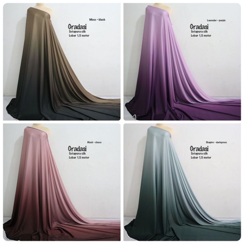 Jual KAIN gradasi setapura // kain seragaman // kain silk // | Shopee ...