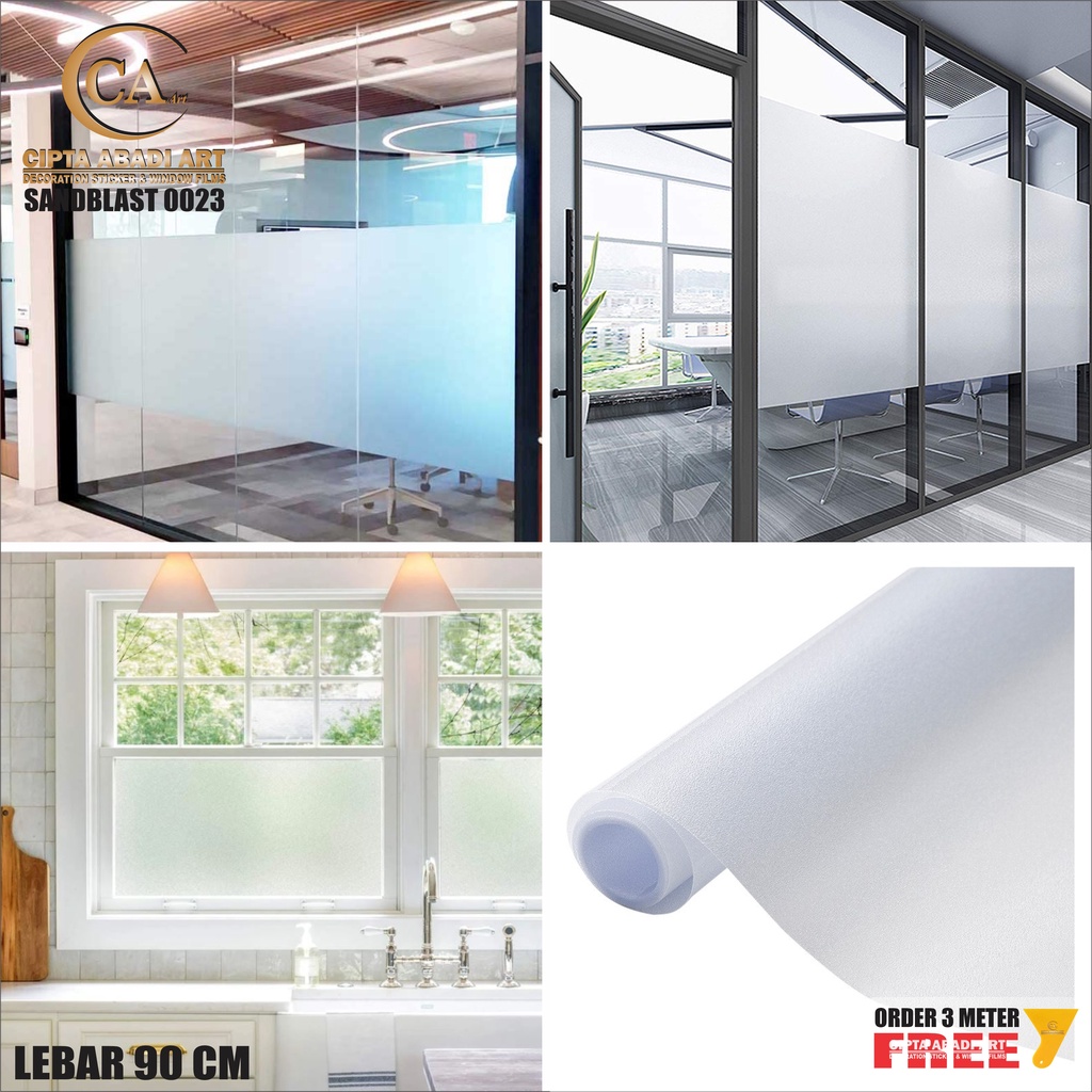 Jual Stiker Kaca Sandblast Sticker Kaca Sunblast Polos Buram Untuk ...