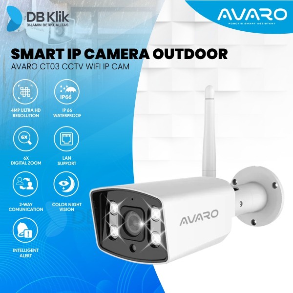 Jual Smart IP Camera Outdoor Avaro CT03 4MP - AVARO Smart CCTV WIFI IP Cam | Shopee Indonesia