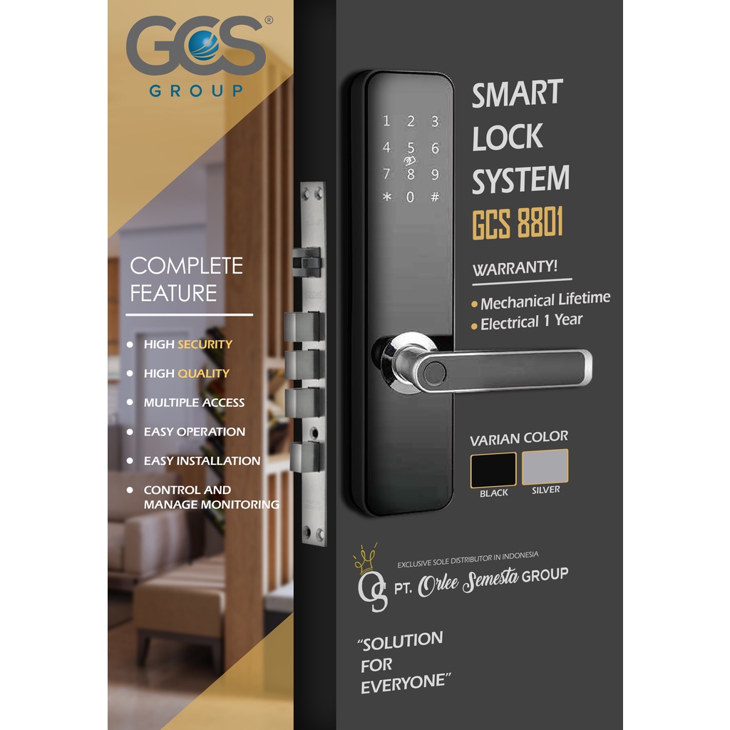 Jual GCS 8801 Series RFID Access Control Smart Digital Lock / Kunci ...