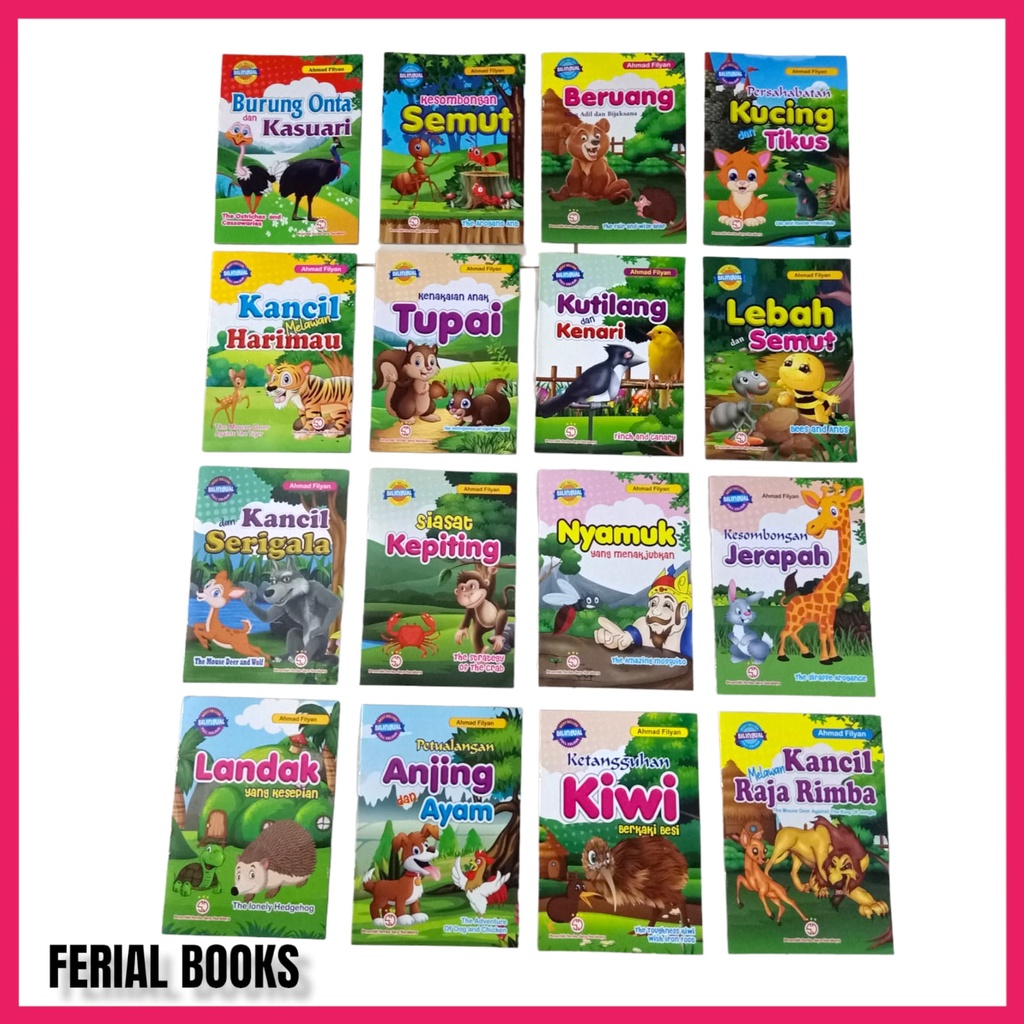 Jual BUKU DONGENG FABEL CERITA ANAK SERI HEWAN BILINGUAL FULL COLOUR ...