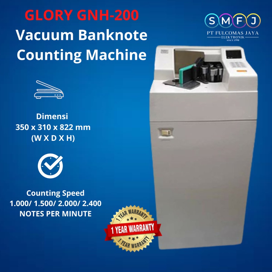 Jual Mesin Hitung Uang Glory GNH 200 Vacuum Banknote Counting Machine ...