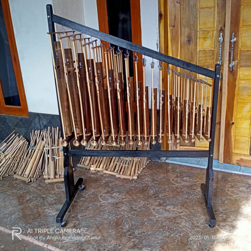 Jual Angklung 18 nada 3 tabung bambu hitam nada ( C - F ) | Shopee ...