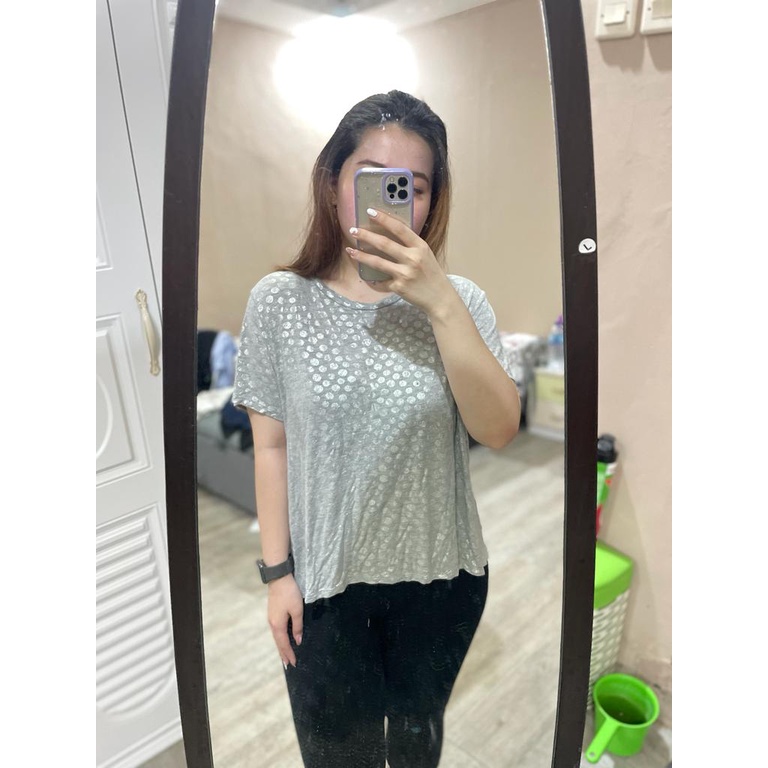 Jual baju hnm grey boba shimering | Shopee Indonesia