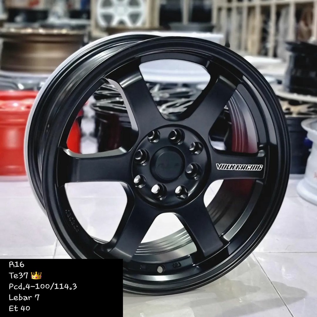 Jual velg rays te37 ring 16 lebar 7 et 40 untuk brio agya ayla calya mobilio city jazz yaris ...