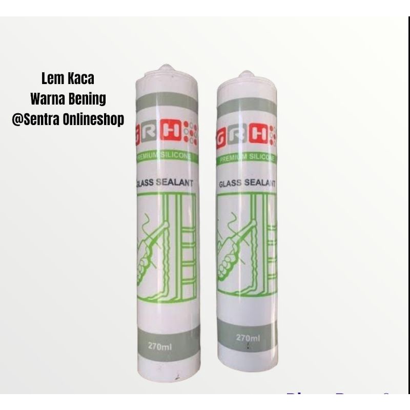 Jual Lem Kaca sealant Silikon tabung Botol GRH Bening/Clear Untuk ...