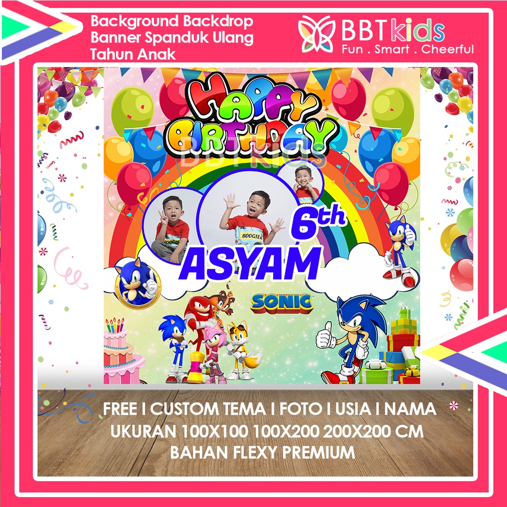 Jual BACKGROUND ULANG TAHUN ANAK BANNER SPANDUK ULTAH BACKDROP BIRTDAY ...