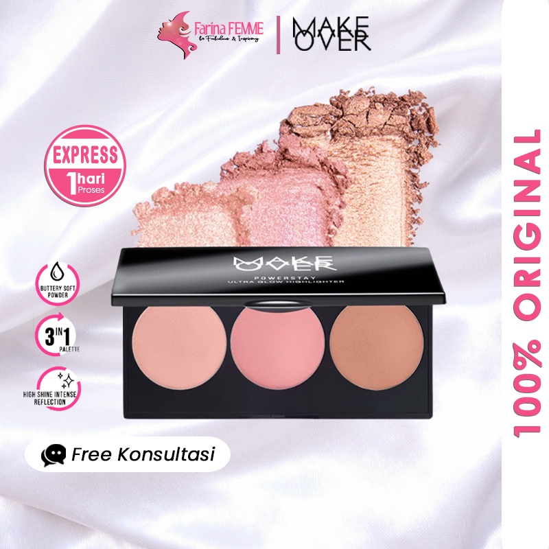 Jual FEMME || MAKE OVER Powerstay Ultra Glow Highlighter 3 x 3.5 g ...