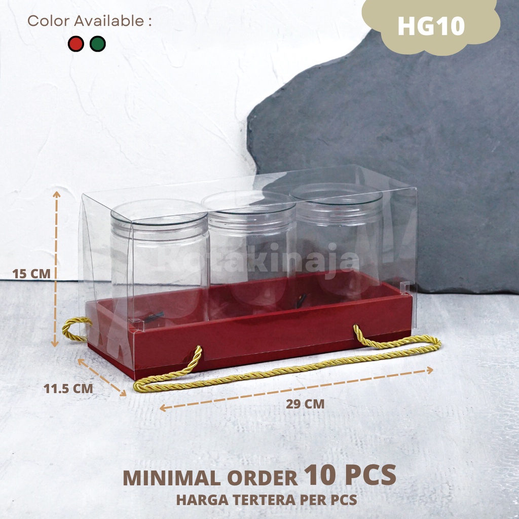 Jual Box Mika Tali / Box Mika Toples Isi 3 / Kotak Mika Cookies / Box ...