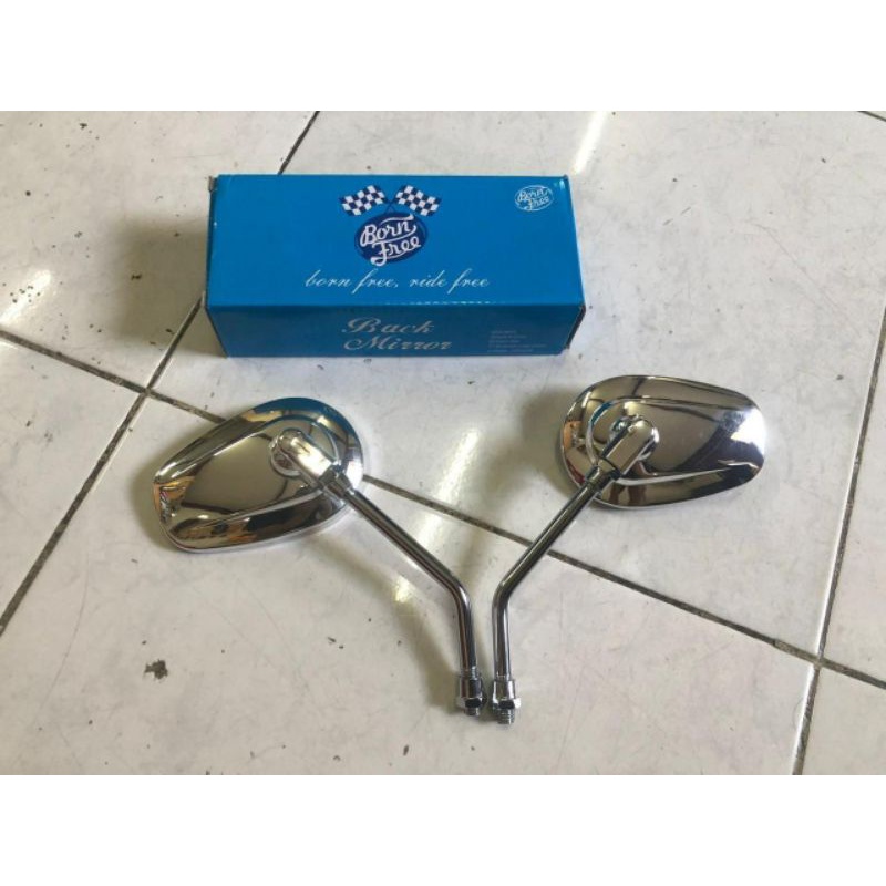 Jual spion kotak model day spion hd oval classic daytona chrome kaca biru khusus honda | Shopee ...