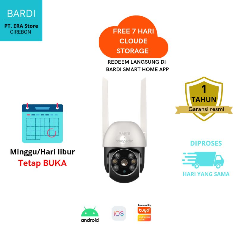 Jual BARDI Smart IP Cam Outdoor Ptz TPD CCTV WiFi | Shopee Indonesia