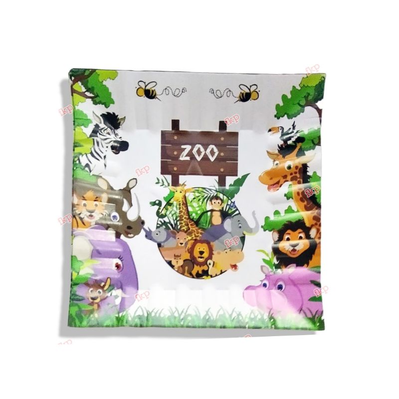 Jual Piring kertas ANIMAL ZOO piring snack ultah piring kue ulang tahun ...