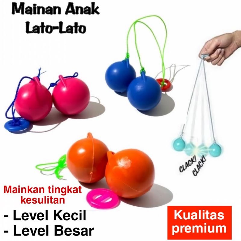Jual PROMO! Mainan Lato Lato Besar 4CM tek-tek tok-tok jadul latto lato ...