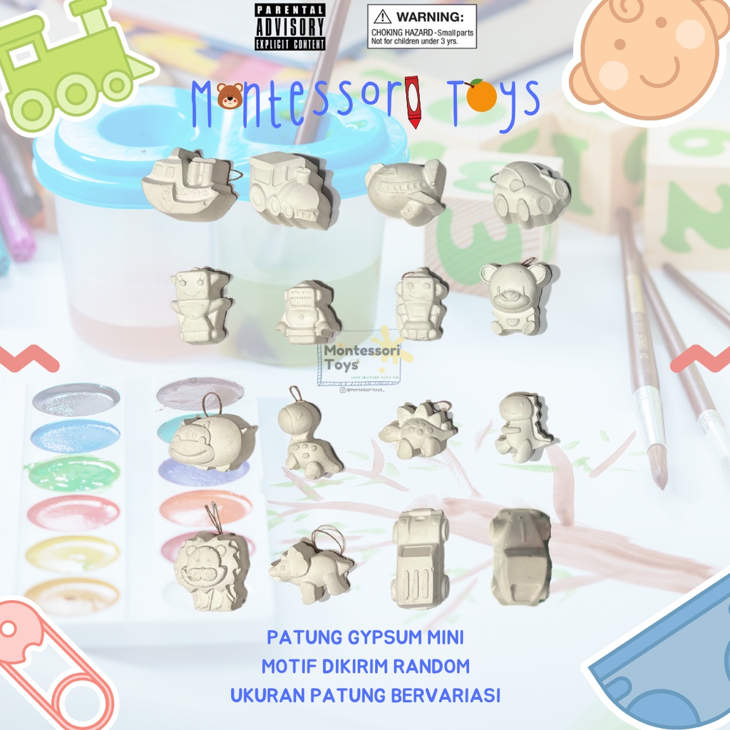 Jual [UKURAN MINI] Patung Gypsum Mini Melukis Menggambar Mewarnai ...