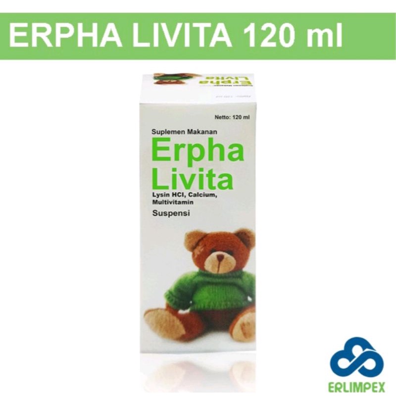 Jual ERPHA LIVITA 120ml Multivitamin Untuk Anak Penambah Nafsu Makan ...