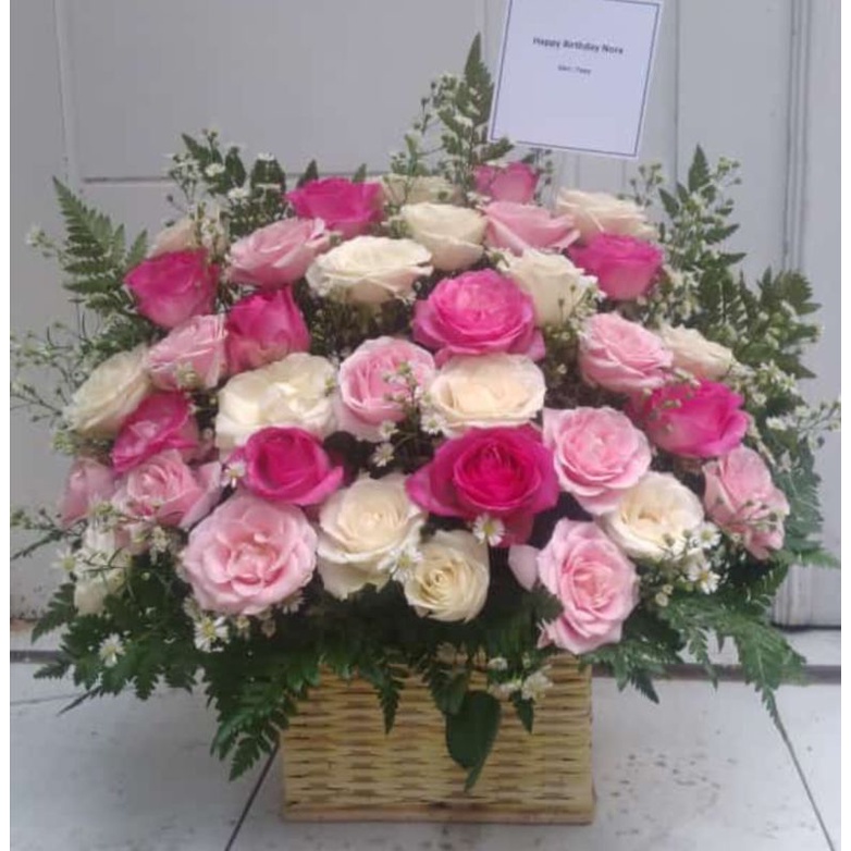 Jual rangkaian bunga mawar bandung/segar/wangi/kado anniversary | Shopee Indonesia